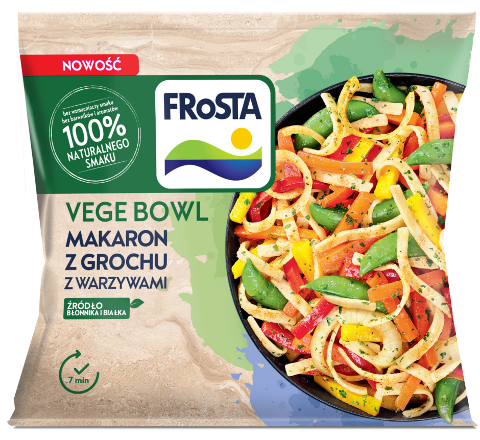 Vege bowl makaron z grochu z warzywami - FRoSTA.pl